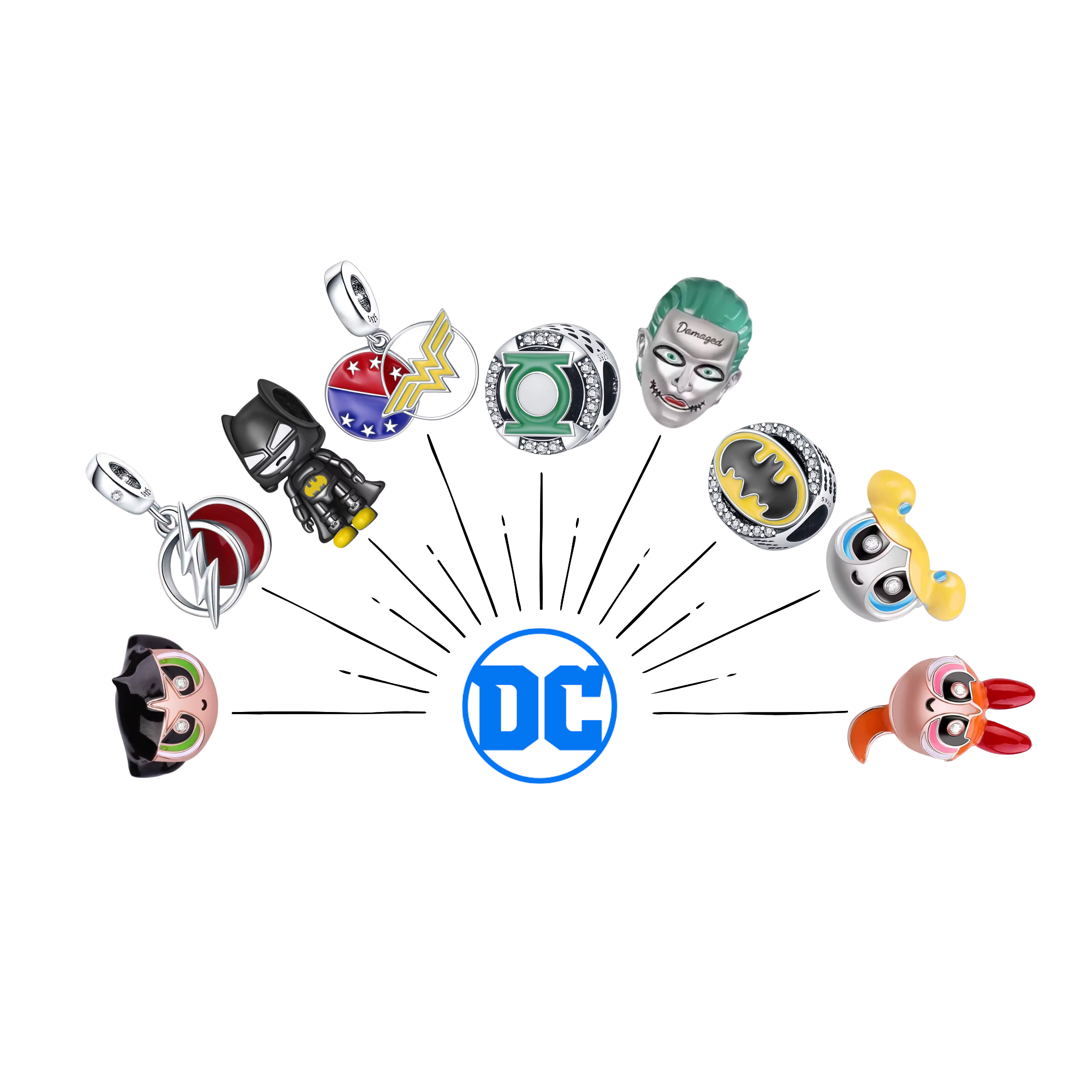 DC Charms for Bracelets - Legendary Superheroes and Villains – Charms ...